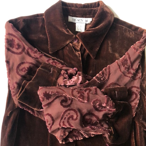 Tracy M | Tops | Vintage Velvet Tracy M Blouse | Poshmark